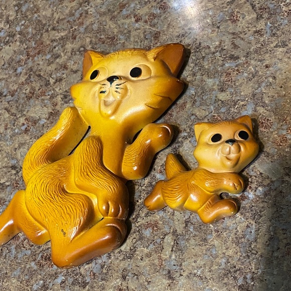 Accents | Vintage Miller Studio Chalk Ware Cat Figurine Set In Yellow ...